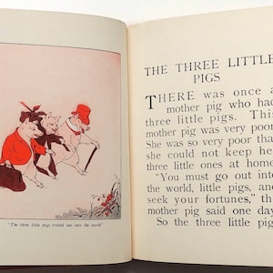 THREE LITTLE PIGS and the Foolish Pig, Fairy Tales, Frances Beem, 1933 ...