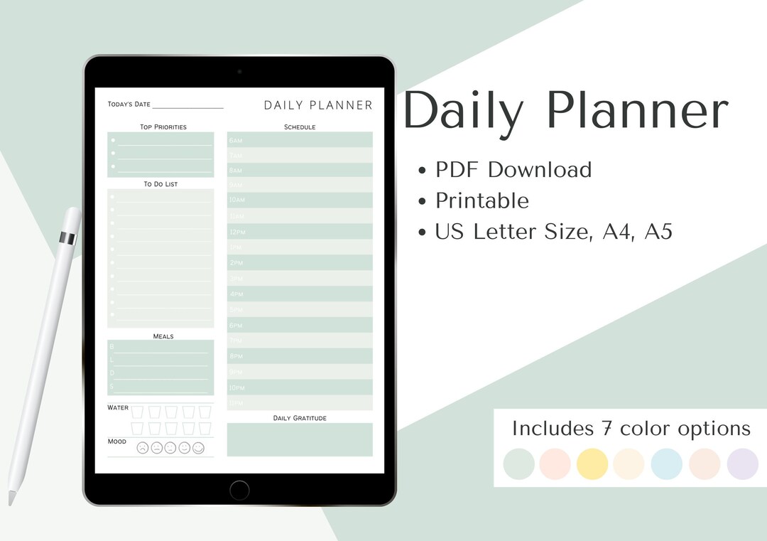 Minimalist Digital Daily Planner - Instant Download/printable PDF ...