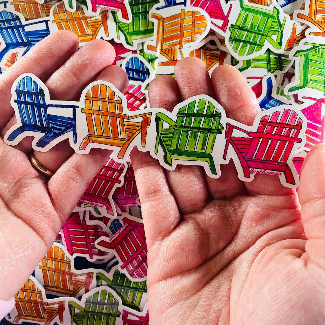 Adirondack Chairs Sticker Beach Chair Sticker Beach Bum - Etsy