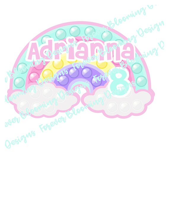 Printable Cake Topper Pop It Cake Topper Personalized Cake - Etsy
