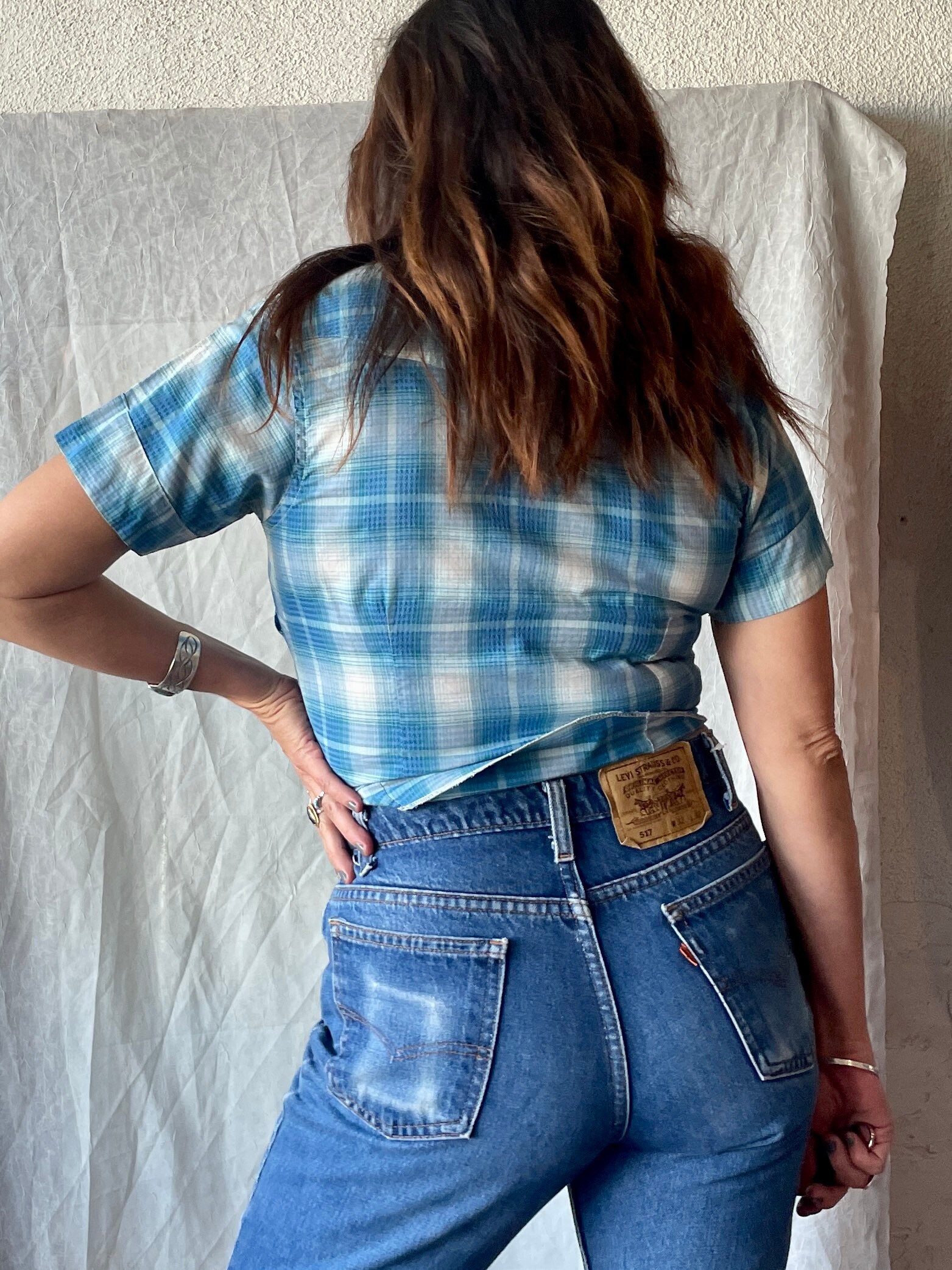 Vintage 1950’s Snap Button Short Sleeve Blue and White Western Shirt - Etsy
