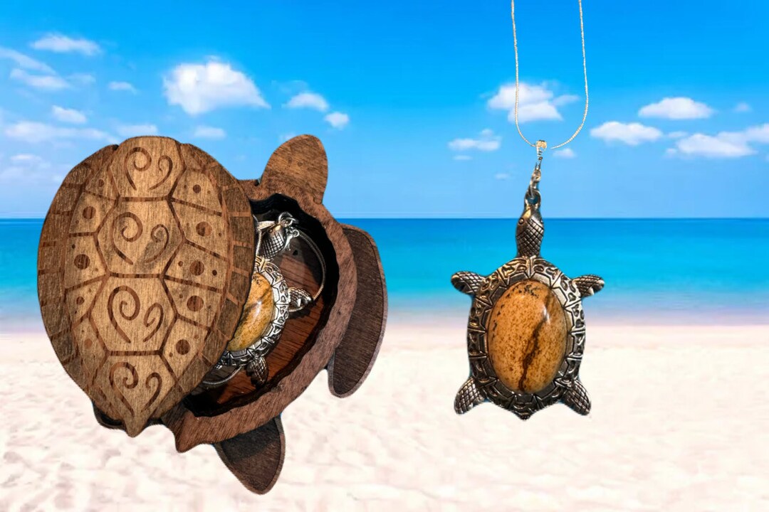 Sea Turtle Jewelry Box With Pendant - Etsy