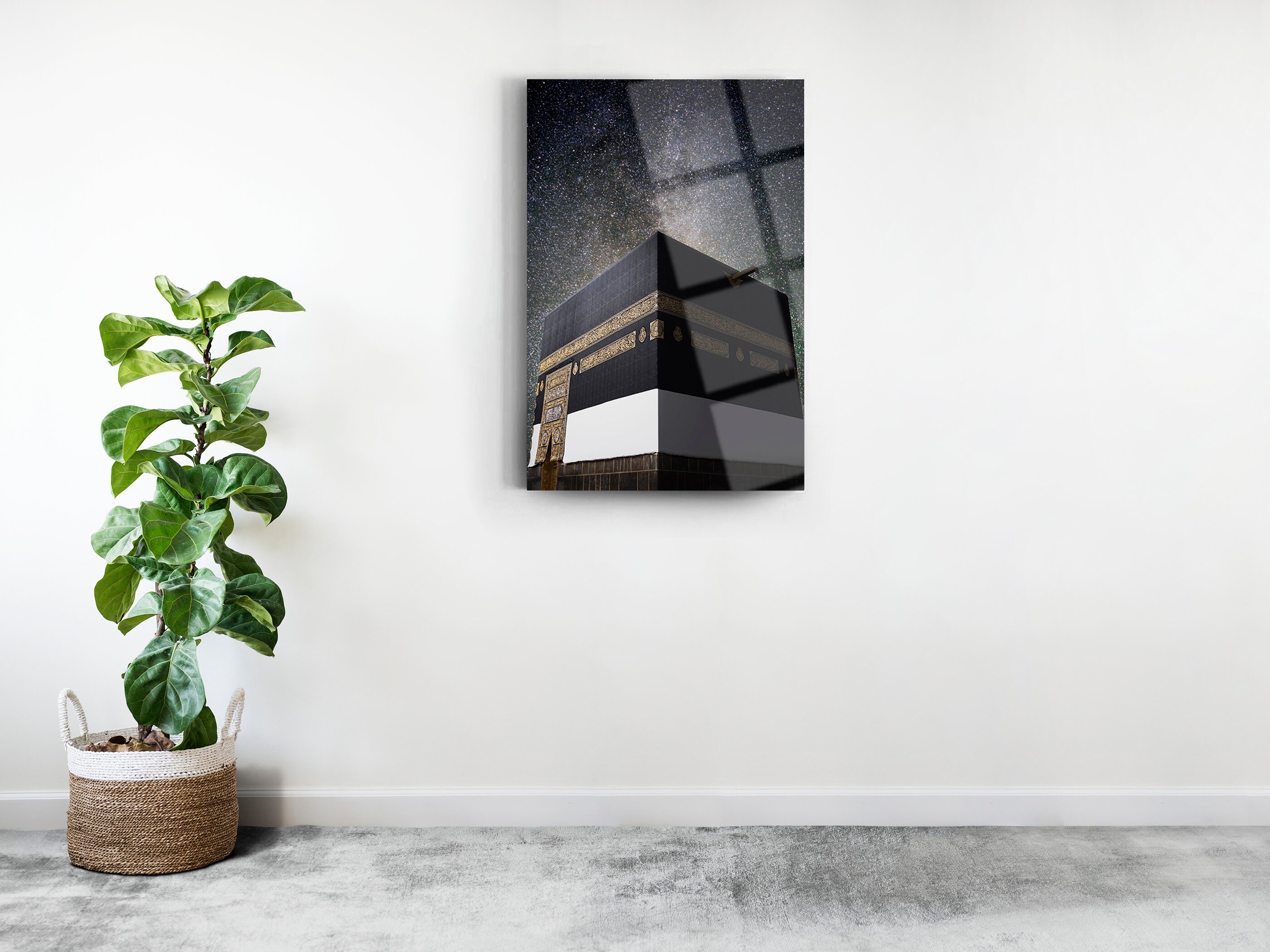 Kaaba Glass Wall Artmodern Islamic Glass Wall - Etsy