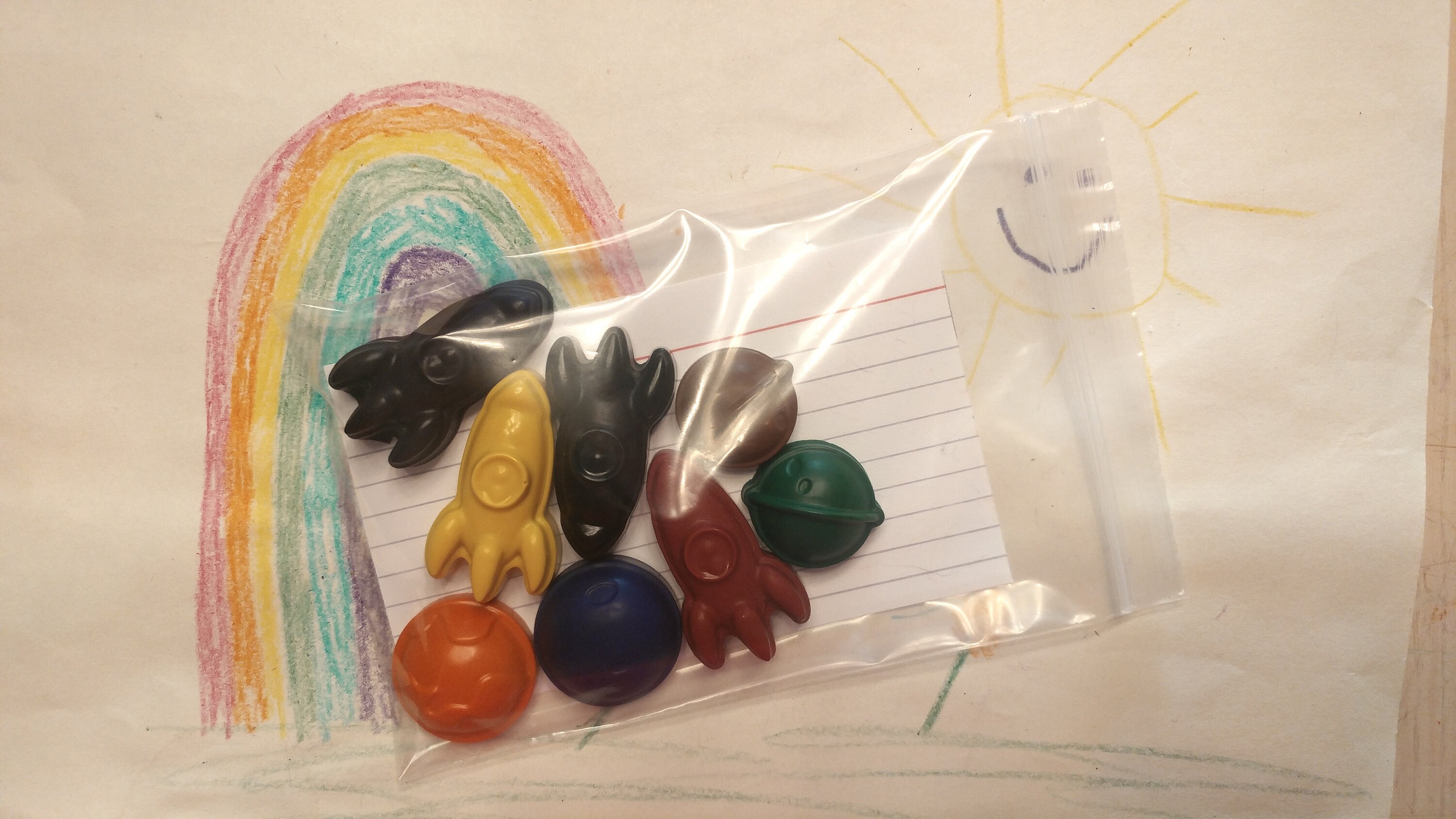Space Shaped Crayons 8 Piece Set Planet Crayons Rocket Ship - Etsy