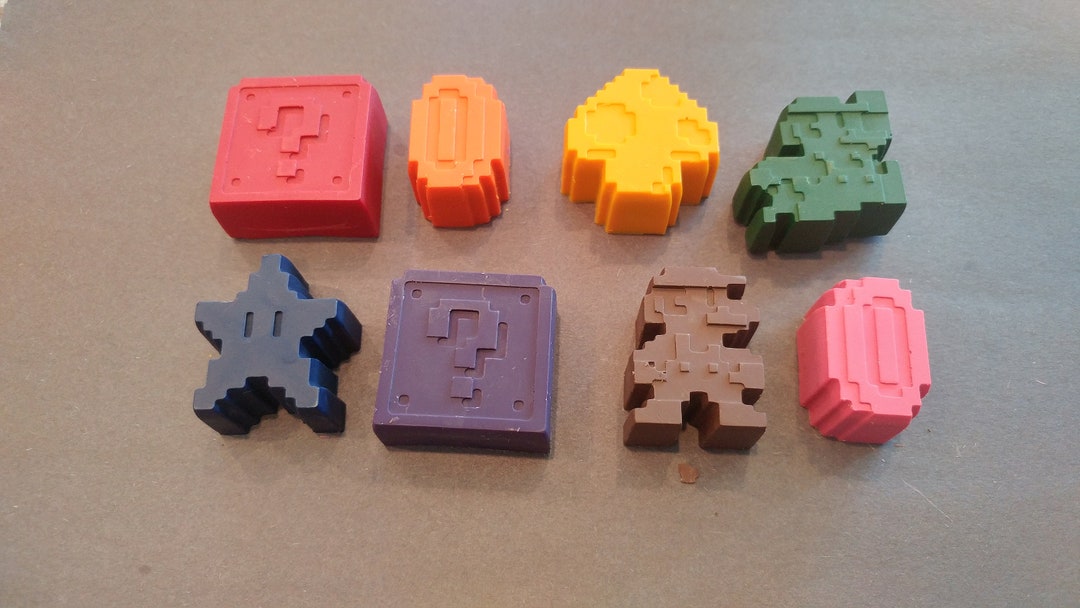 Super Mario Crayons, 8 Piece Set - Etsy Canada