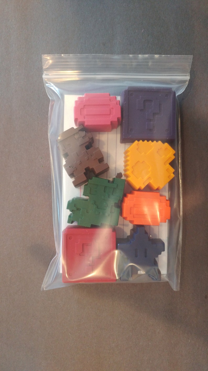 Super Mario Crayons 8 Piece Set | Etsy