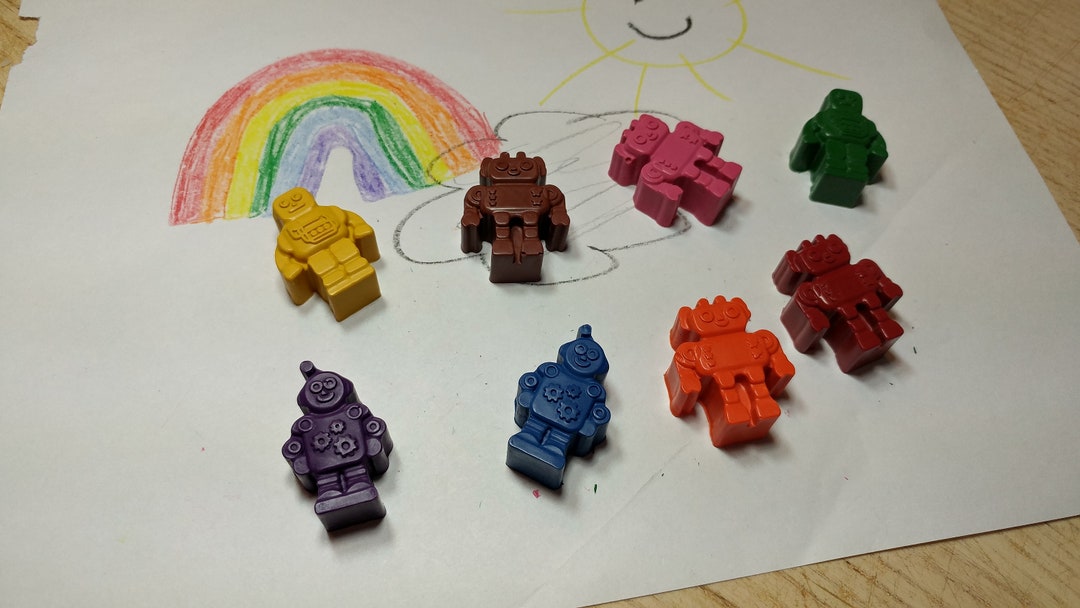 Robot Crayons, 8 Piece Set - Etsy
