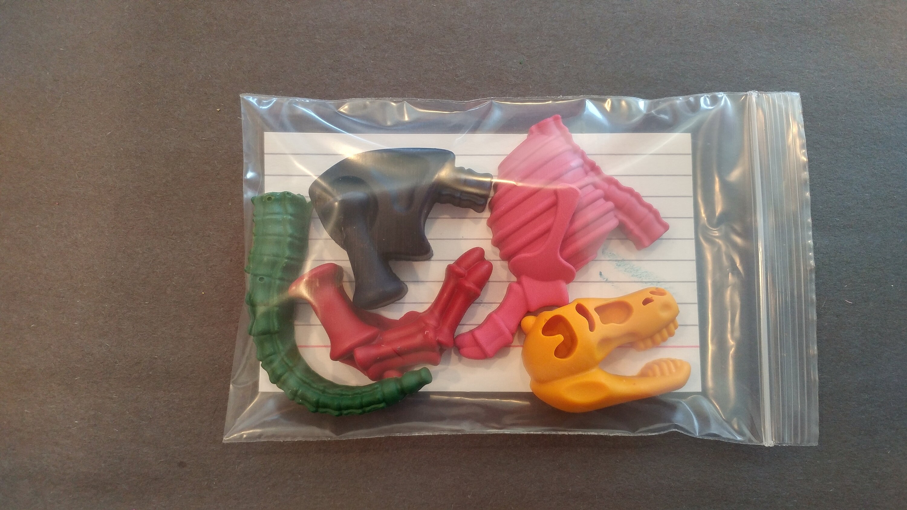 Dinosaur Skeleton Crayons T-rex Fossil Crayons 5 Piece Set - Etsy India