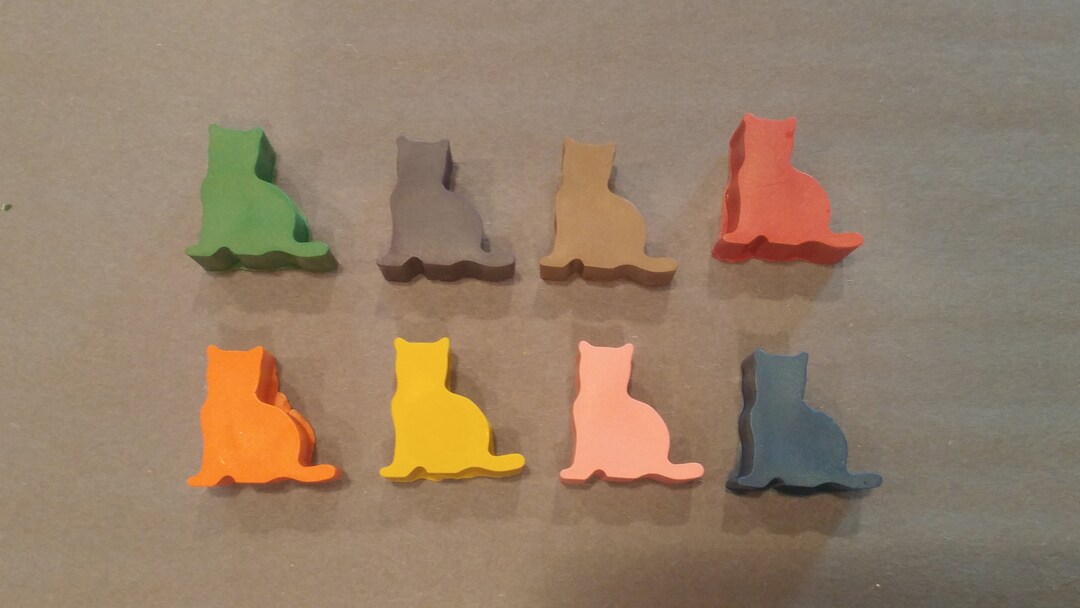 Cat Crayons, 8 Piece Set - Etsy