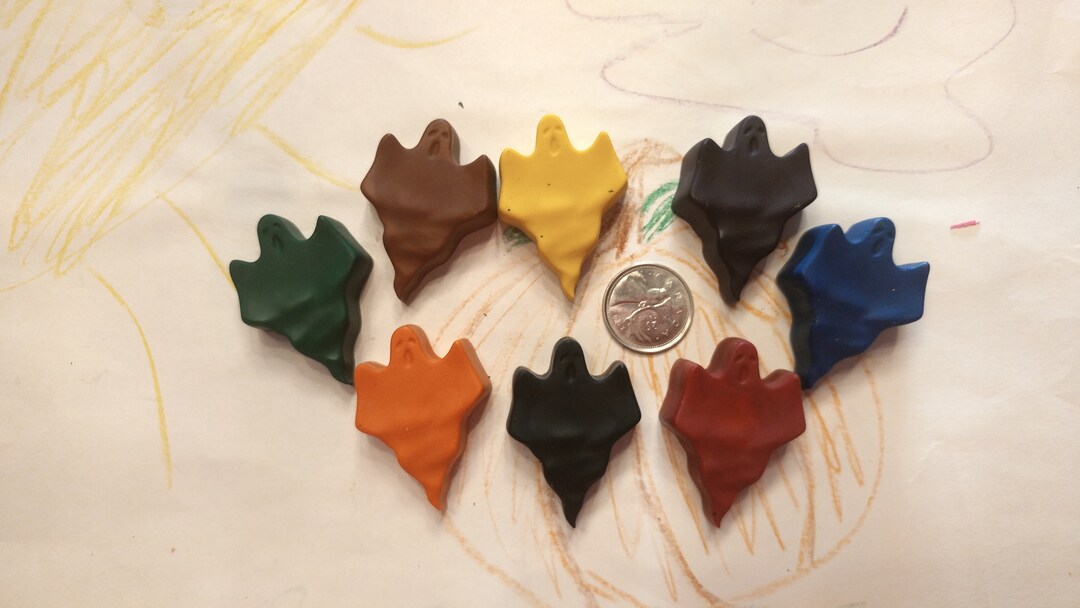 Halloween Ghost Shaped Crayons, Set of 8 Non-toxic Crayons - Etsy