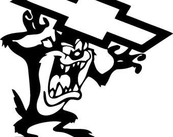 Taz NO FEAR Vinyl Window Decal Bumper Sticker | Etsy