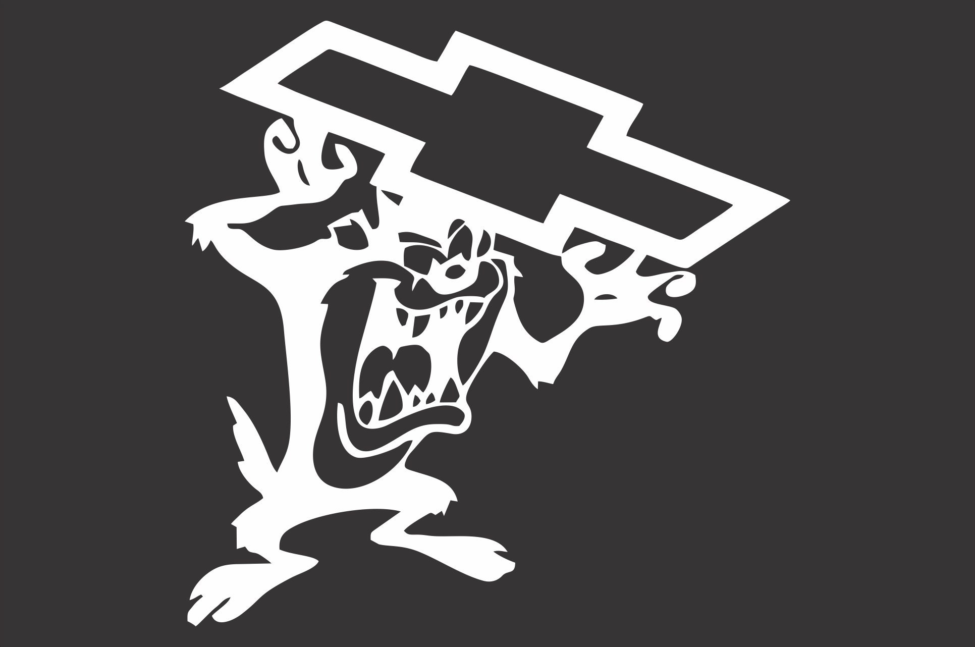 Taz Chevy Vinyl Window Decal Bumper Sticker - Etsy