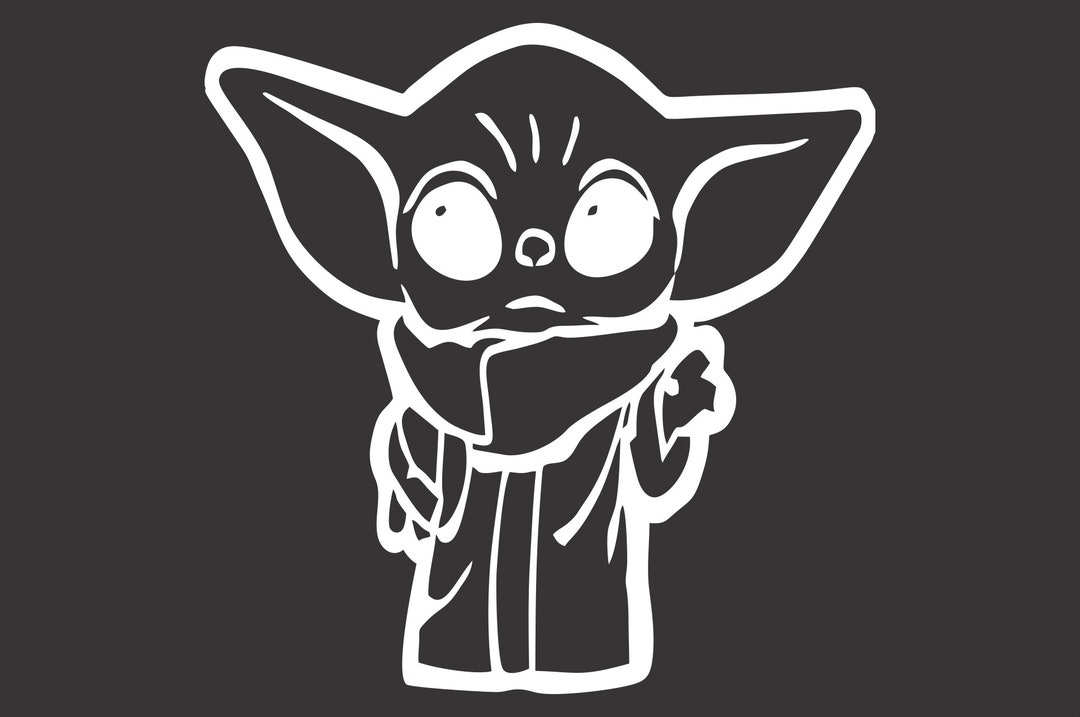 Star Wars Baby Yoda Vinyl Decal - Etsy
