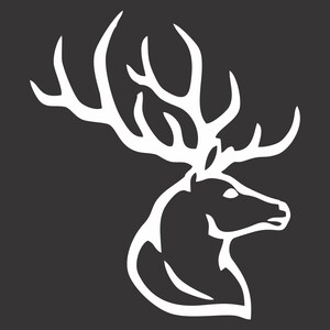 Elk Head Vinyl Window Decal Bumper Sticker - Etsy