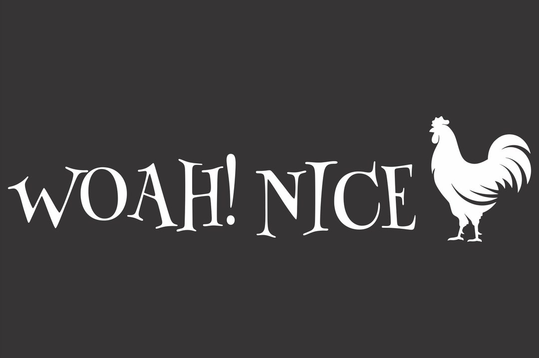 WOAH Nice Cock Toilet Seat Vinyl Sticker - Etsy