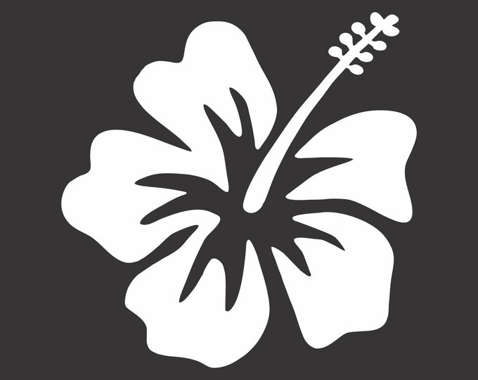 Hibiscus Flower Vinyl Decal - Etsy
