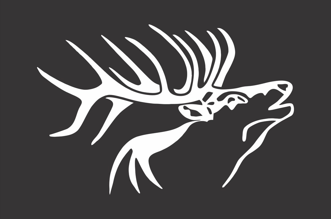 Elk Head Vinyl Window Decal Bumper Sticker - Etsy