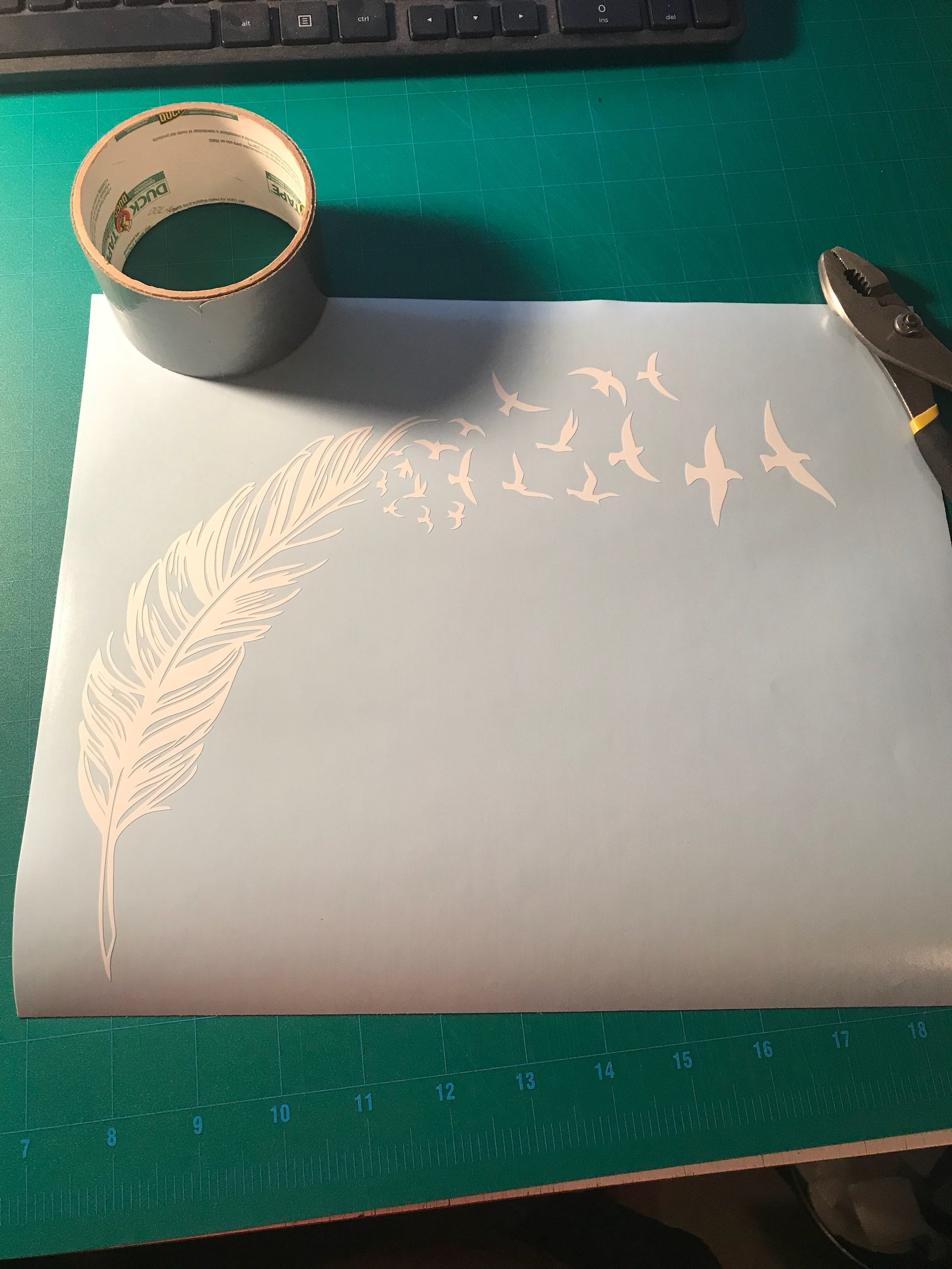 Feather Fading Into Birds - Etsy