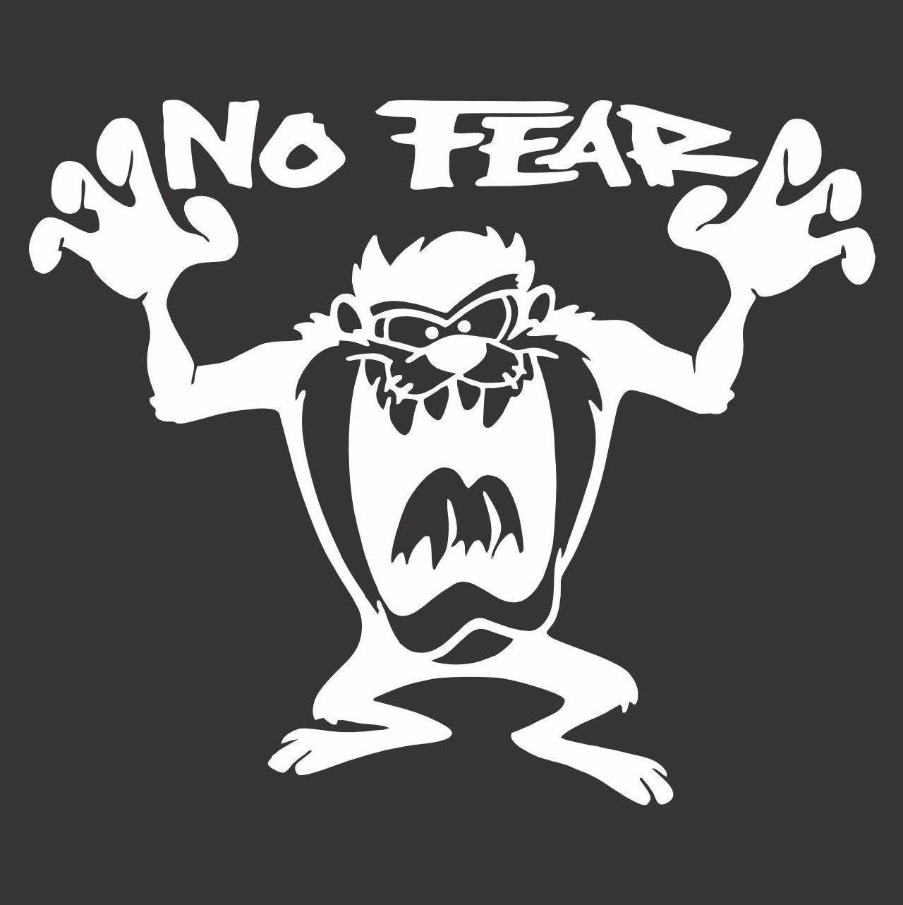 Taz NO FEAR Vinyl Window Decal Bumper Sticker - Etsy