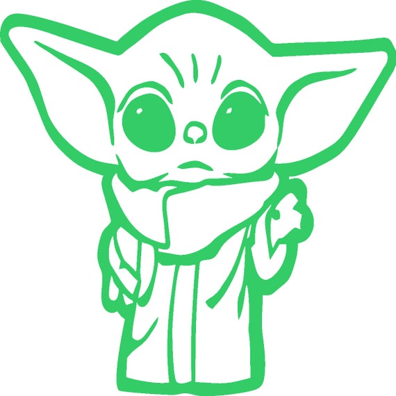Star Wars Baby Yoda Vinyl Decal | Etsy