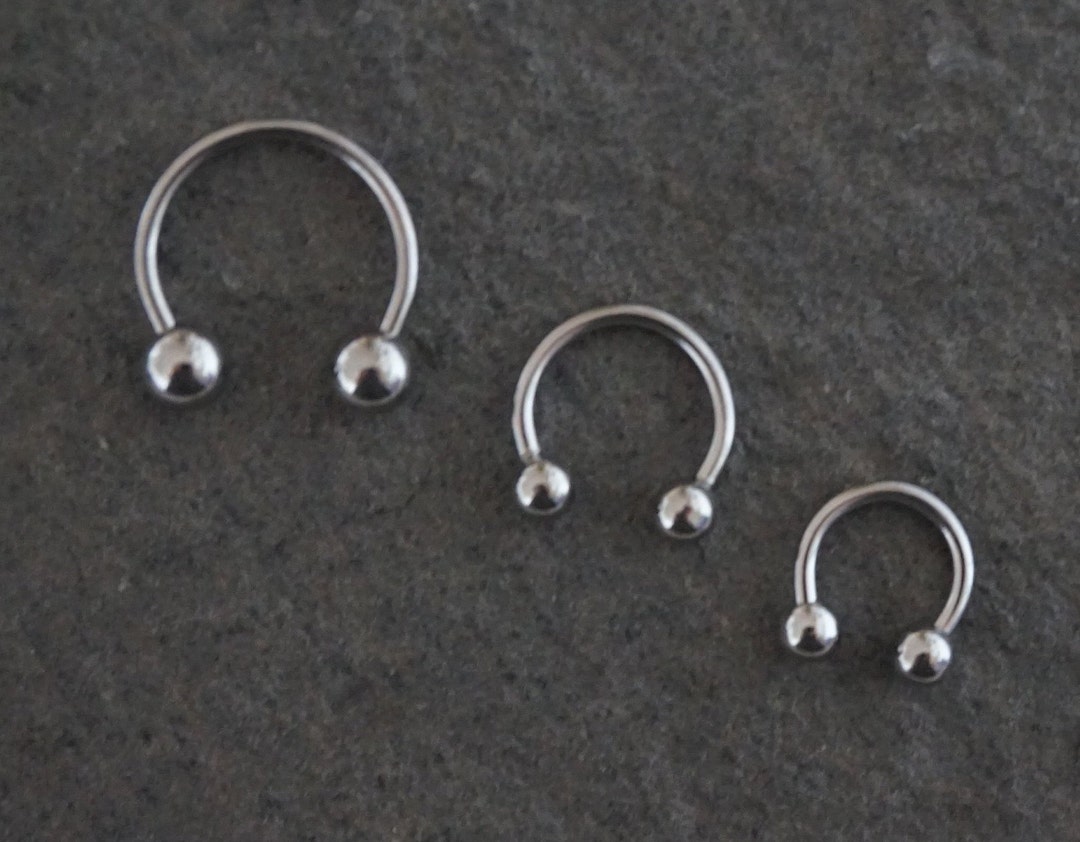 16 Gauge 6mm/8mm/10mm Septum Ring, Horseshoe Septum, 6mm Septum Ring ...