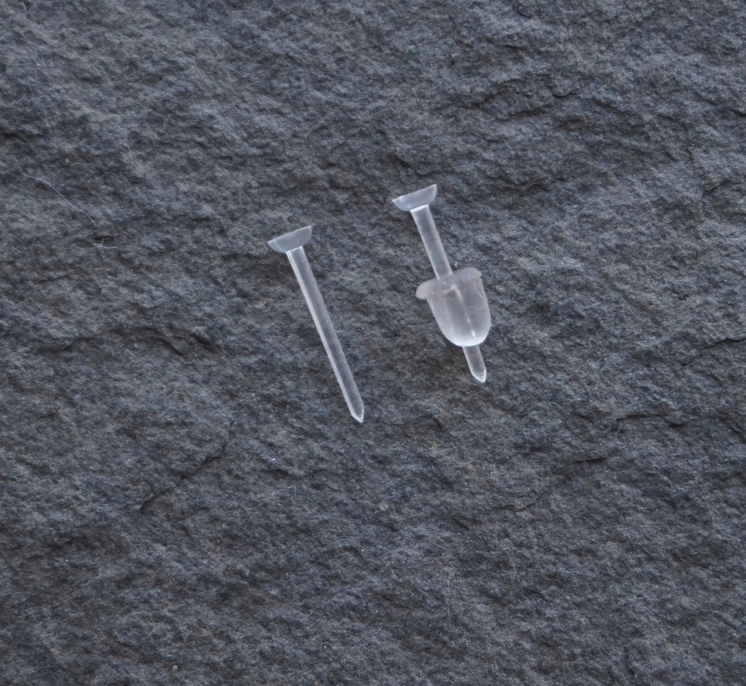 Stud Piercing Retainer, Clear Nose Stud, 18g Retainer, Stud Retainer ...