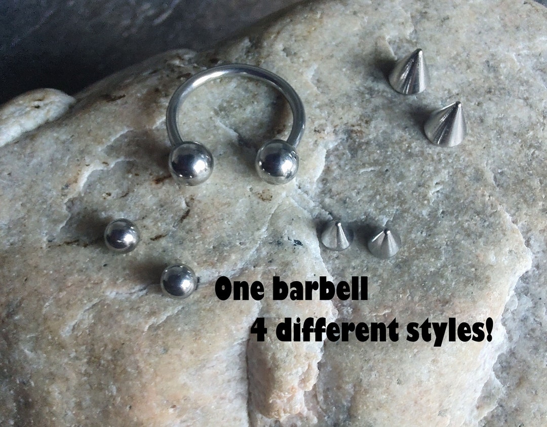 16 Gauge 10mm Septum Ring, Septum Horseshoe, Horseshoe Barbell, Daith ...