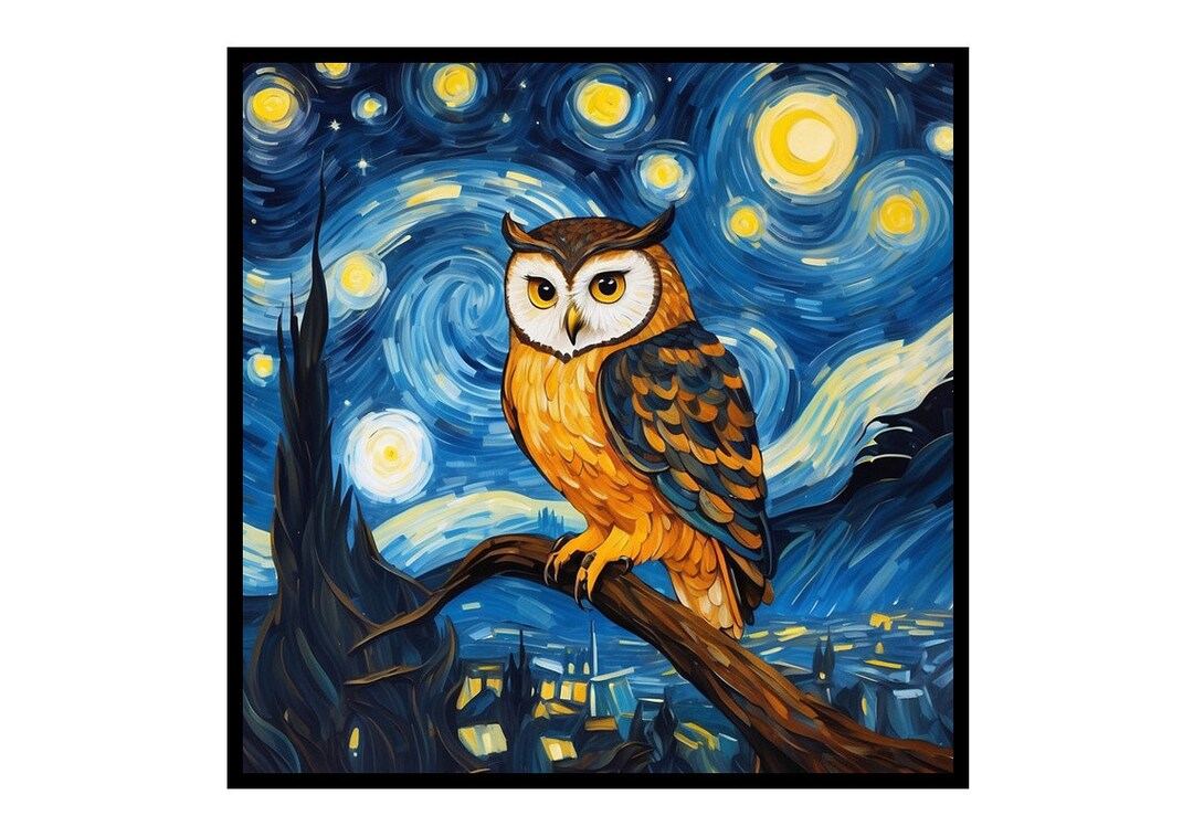 Night Owl Printable Poster, Kids Wall Art,owl Digital Poster Download ...