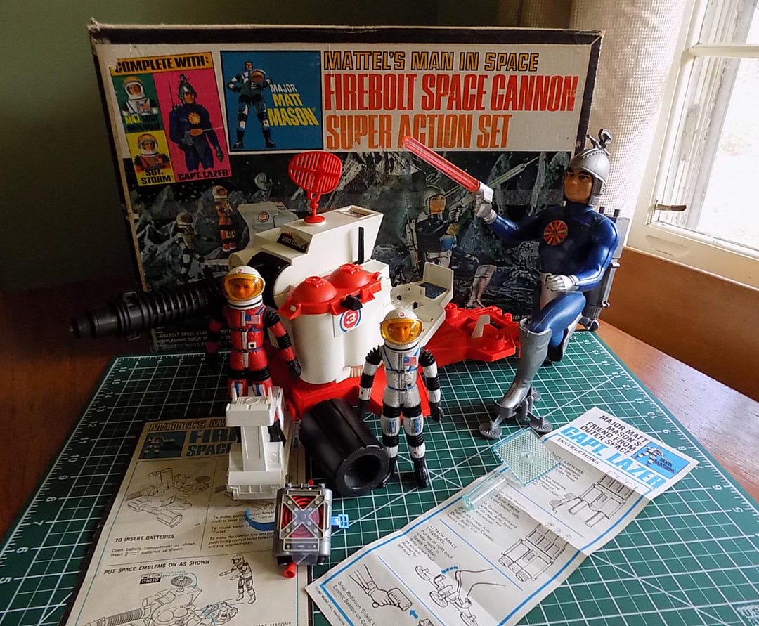 1968 Mattel Major Matt Mason FIREBOLT SPACE CANNON Super Action Set Complete Works - Etsy