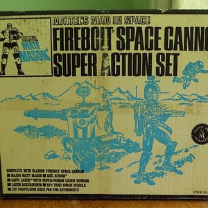 1968 Mattel Major Matt Mason FIREBOLT SPACE CANNON Super Action Set ...