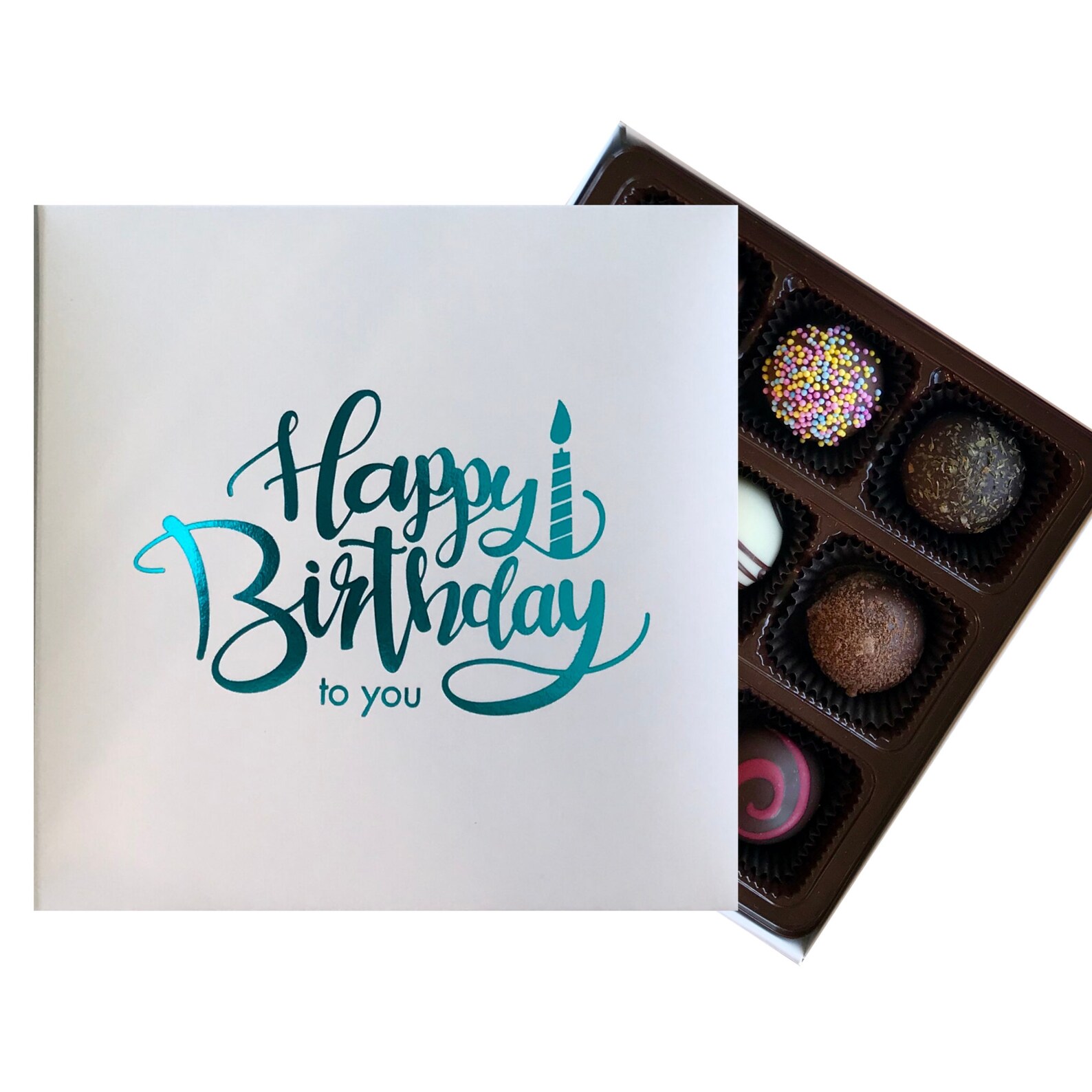 Happy Birthday Chocolate Truffles Artisan Toffee Sea Salt - Etsy
