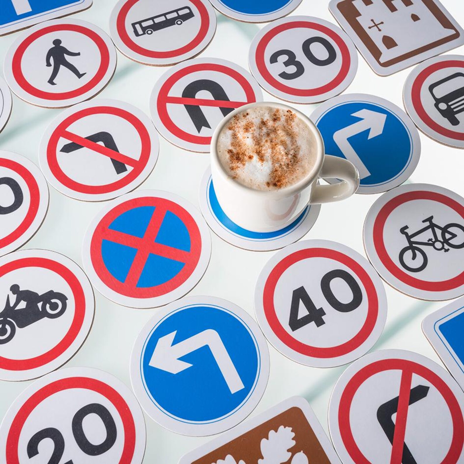Road Sign Coaster – Mini Roundabout Ahead - Etsy
