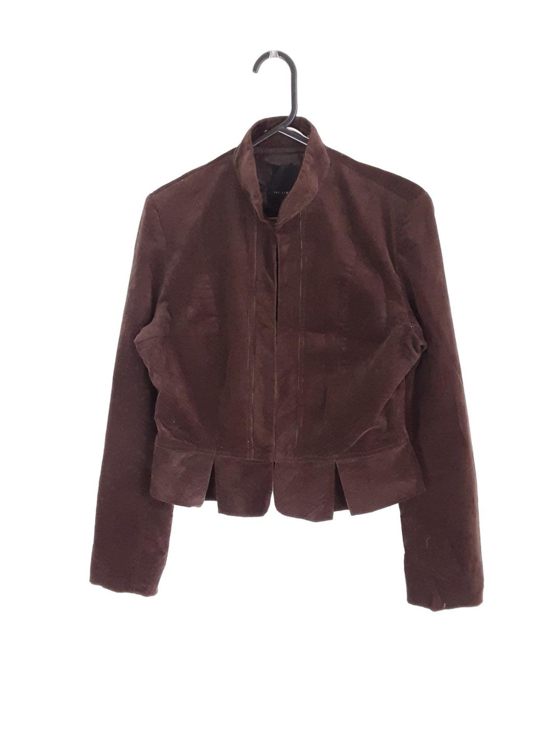 Vintage Chocolate Brown Velvet Cotton Corduroy Jacket Women's High ...