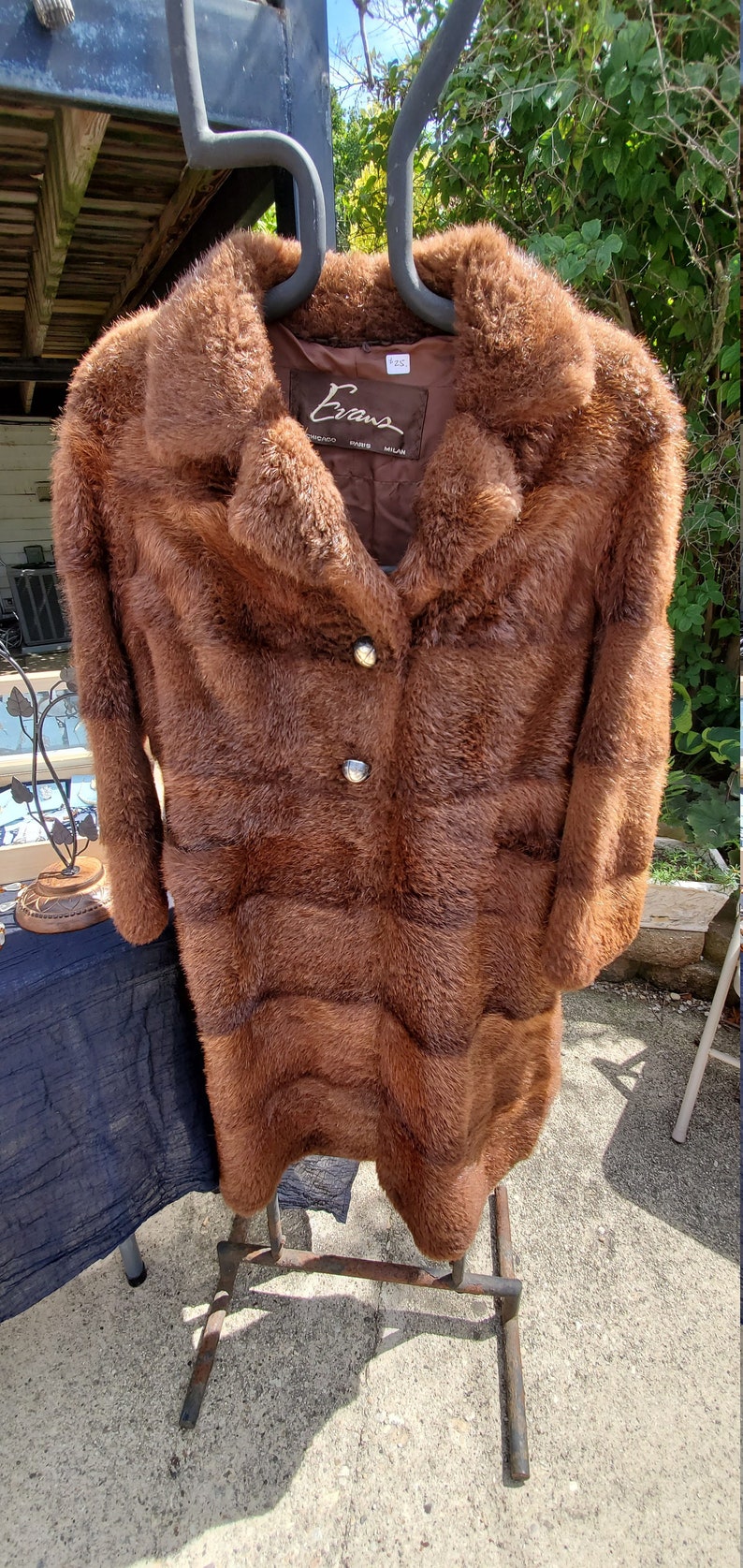 Nutria Coypu Nutria Fur Coat, Evans Size 7, Austrian Lined Beaver Long ...