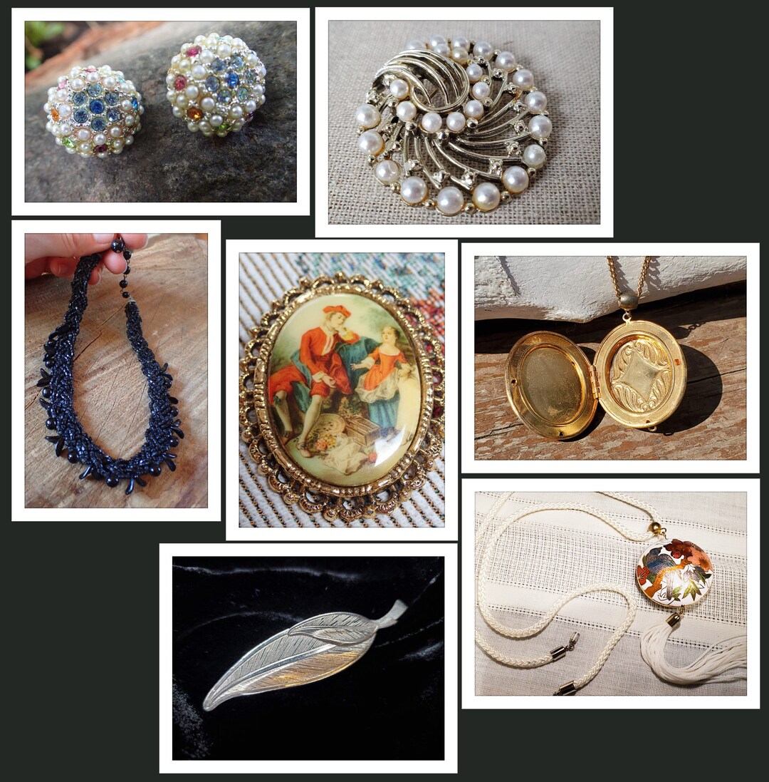 Curated Vintage Jewelry Collection, CHOOSE Your STYLE, Full 1 Pound ...