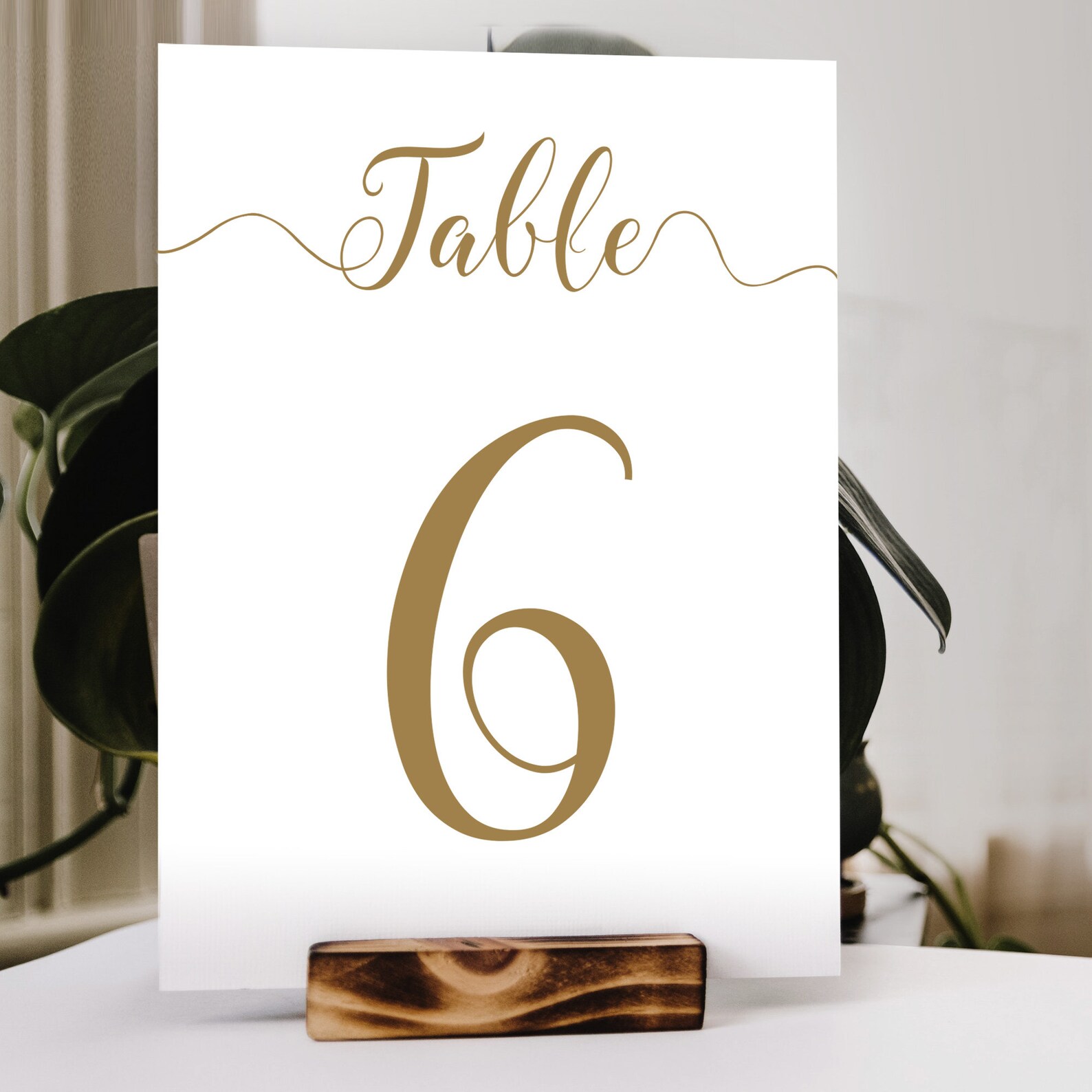 Gold Wedding Table Numbers 5x7 Printable PDF - Etsy
