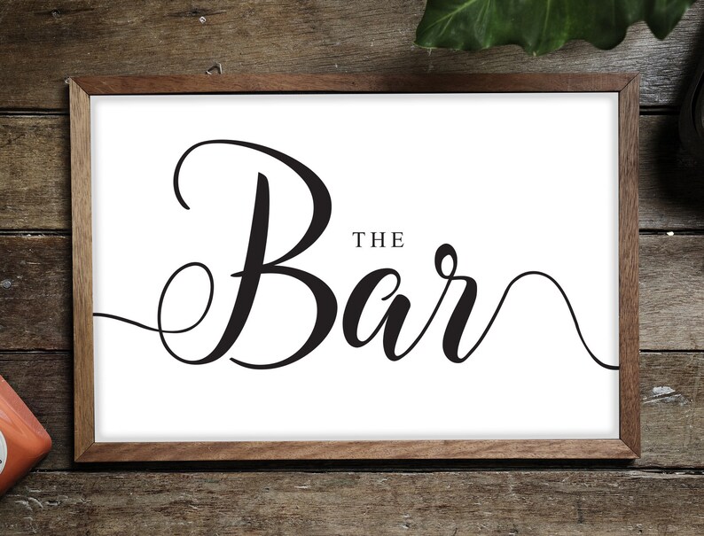 Wedding Bar Sign 'the Bar' Printable Download - Etsy