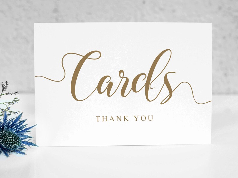 Gold Wedding Cards Sign Printable Download - Etsy Australia