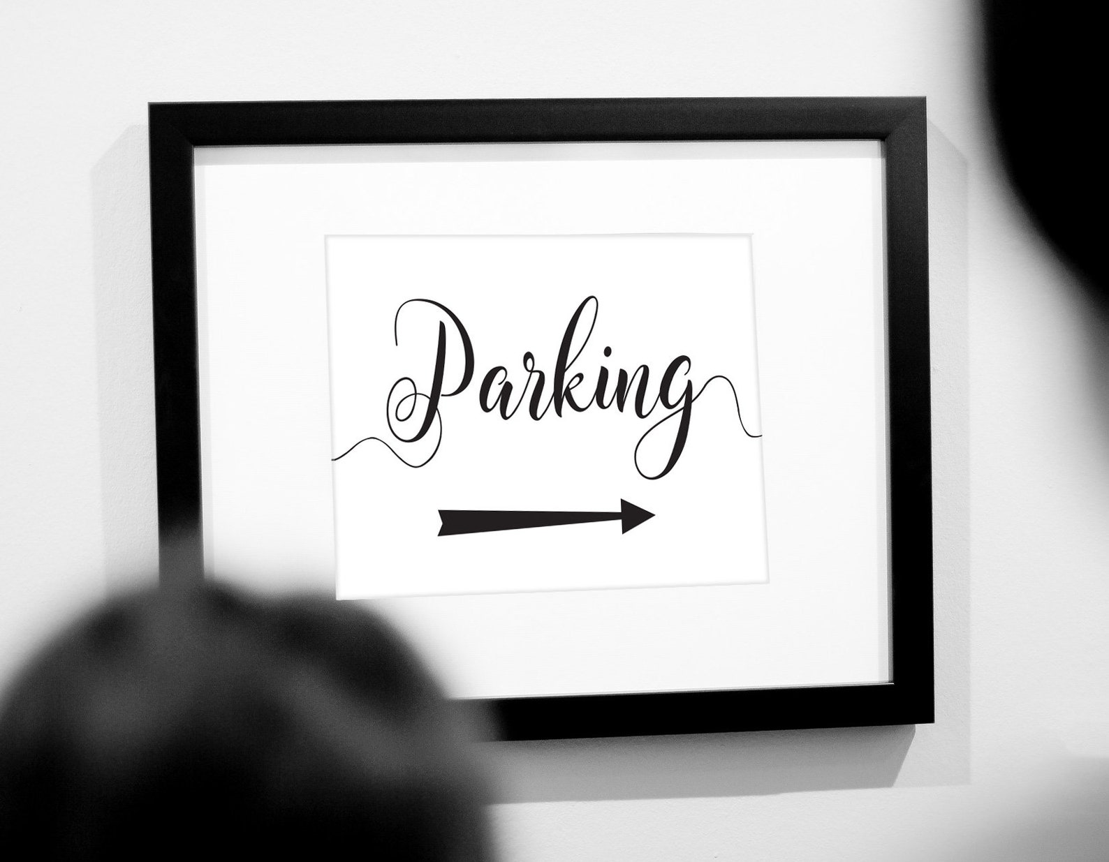 Parking Directions Sign. Wedding Car Park Arrows. Parking Lot Left ...
