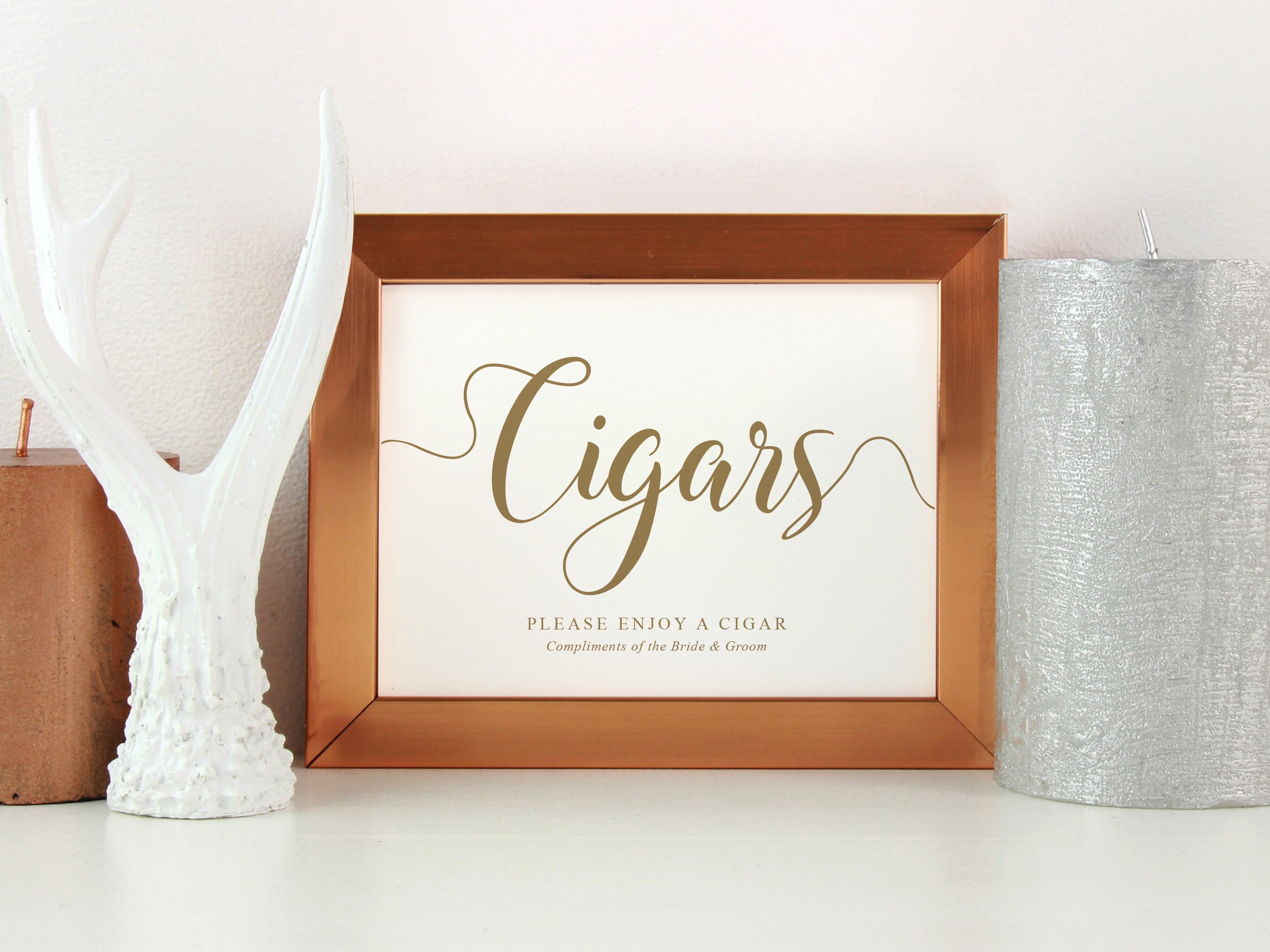 Cigars Sign Gold Wedding Cigar Bar Sign PDF Instant Download - Etsy