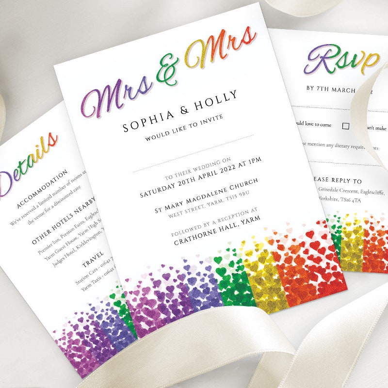 Lesbian Wedding Invitation - Etsy