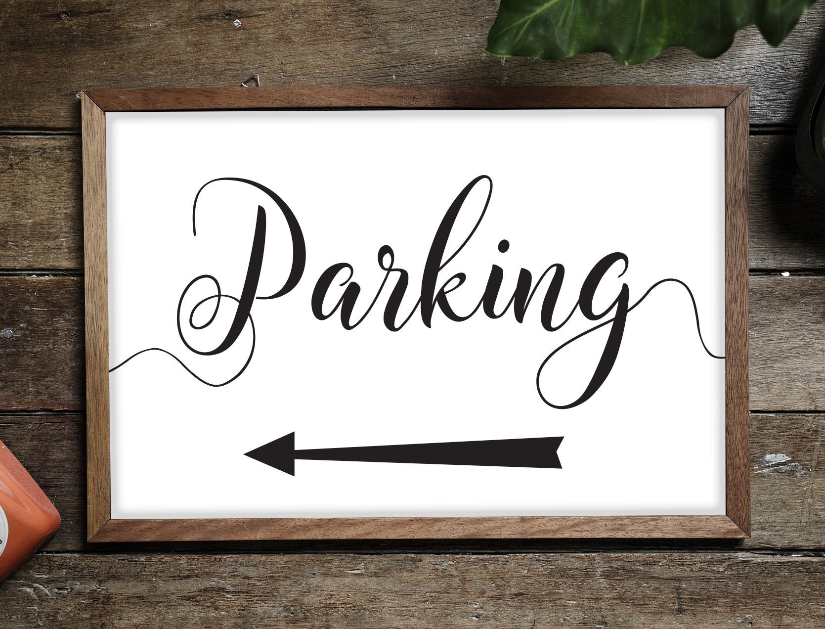 Parking Directions Sign. Wedding Car Park Arrows. Parking Lot Left ...