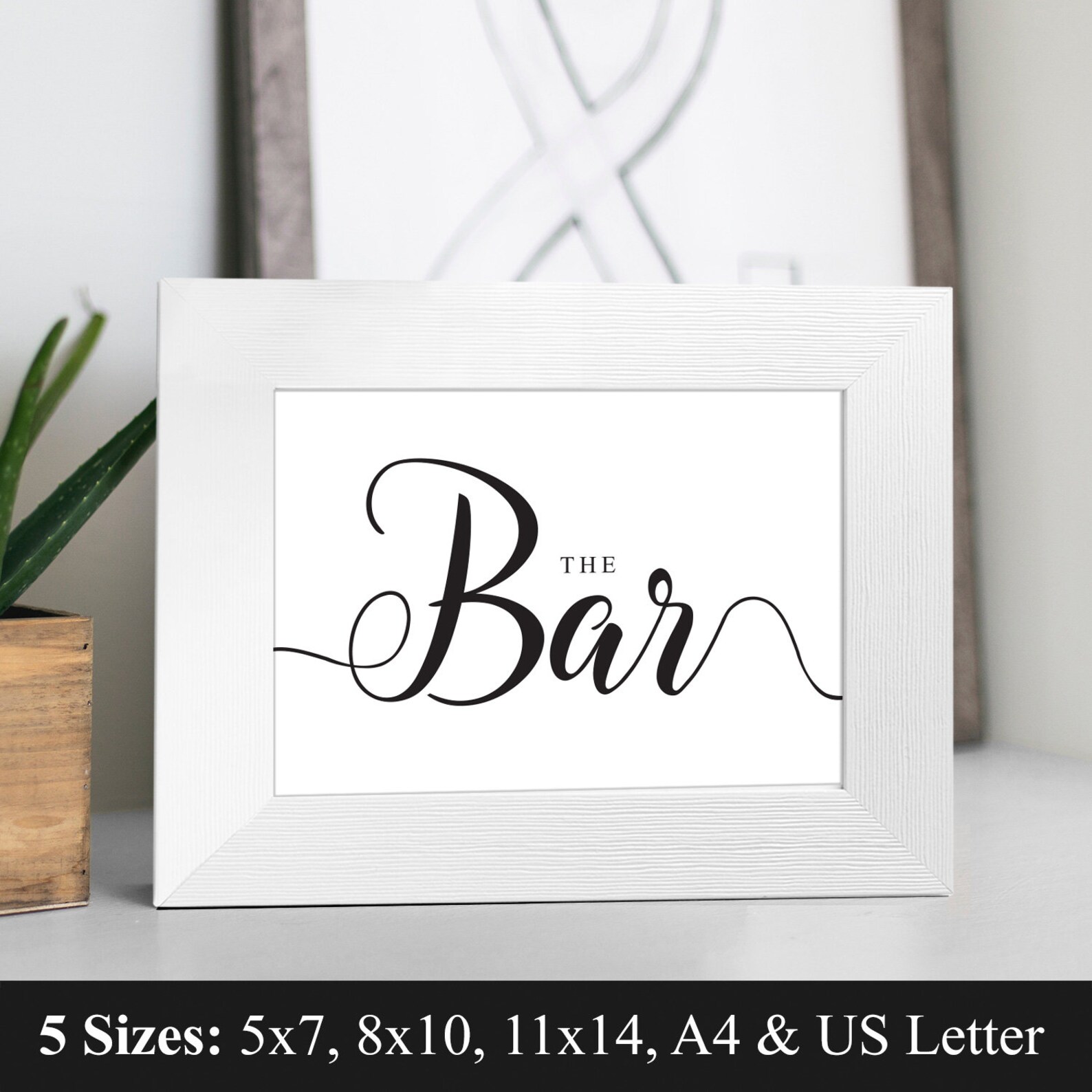 Wedding Bar Sign 'the Bar' Printable Download - Etsy