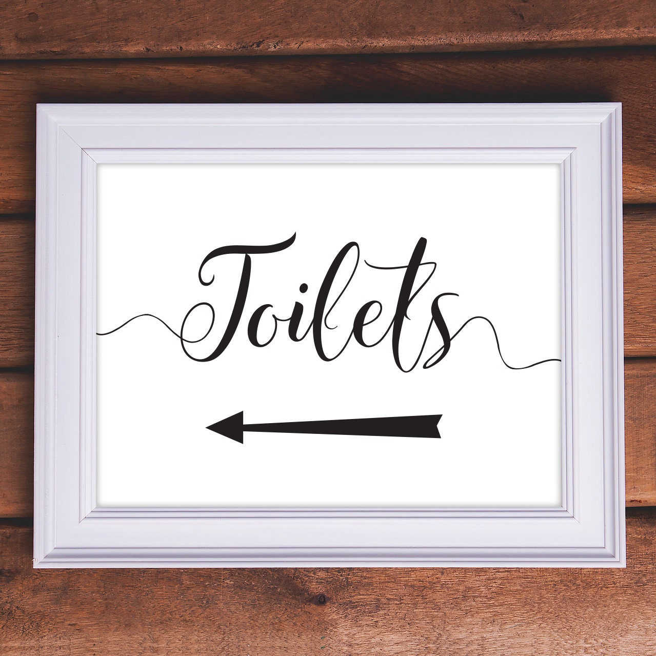 Toilets Sign. Wedding Restroom Directions Left & Right Arrows - Etsy UK