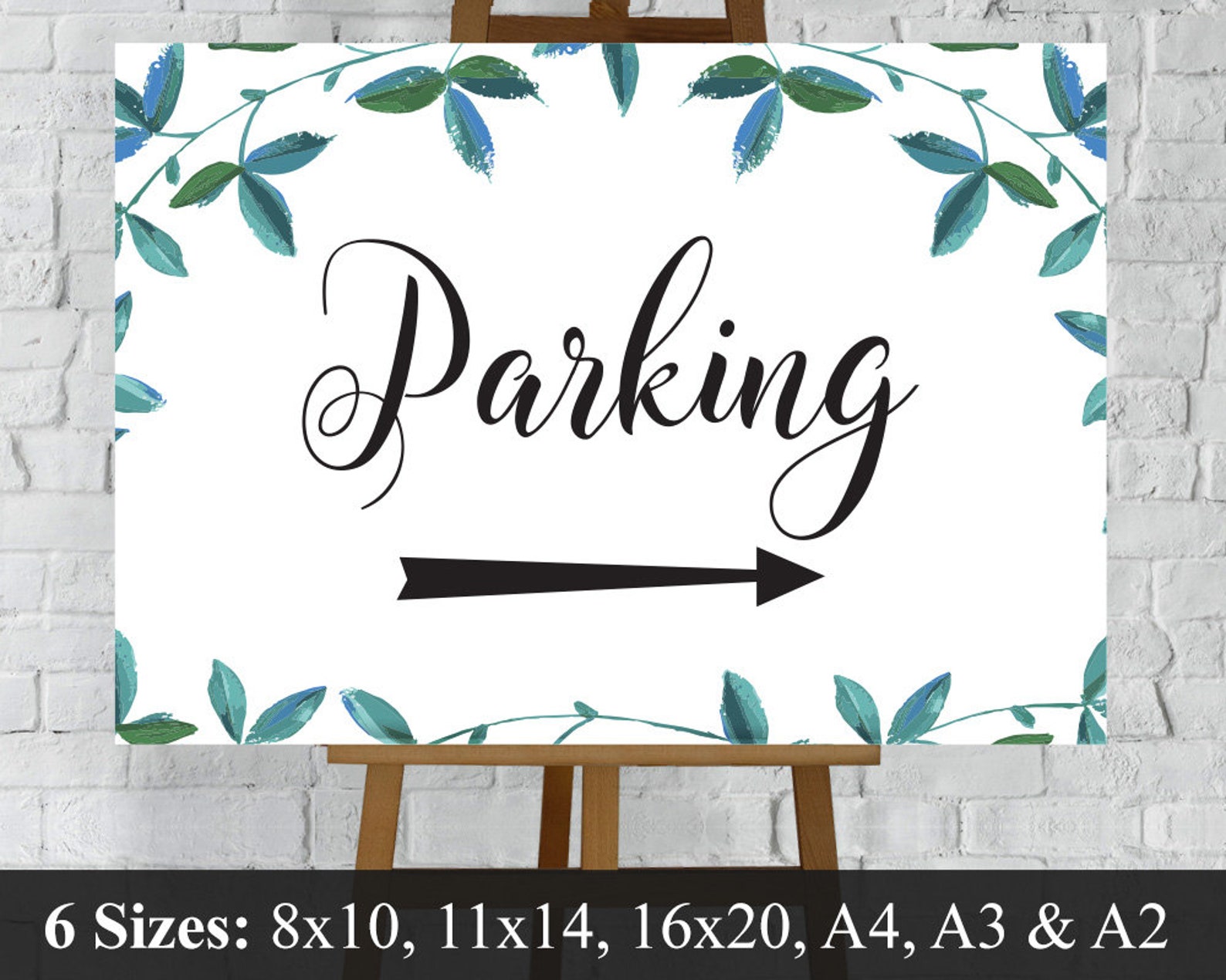 Parking Directions Sign. Wedding Car Park Arrows. Parking Lot | Etsy