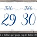 Royal Blue Wedding Table Numbers PDF 5x7 - Etsy UK