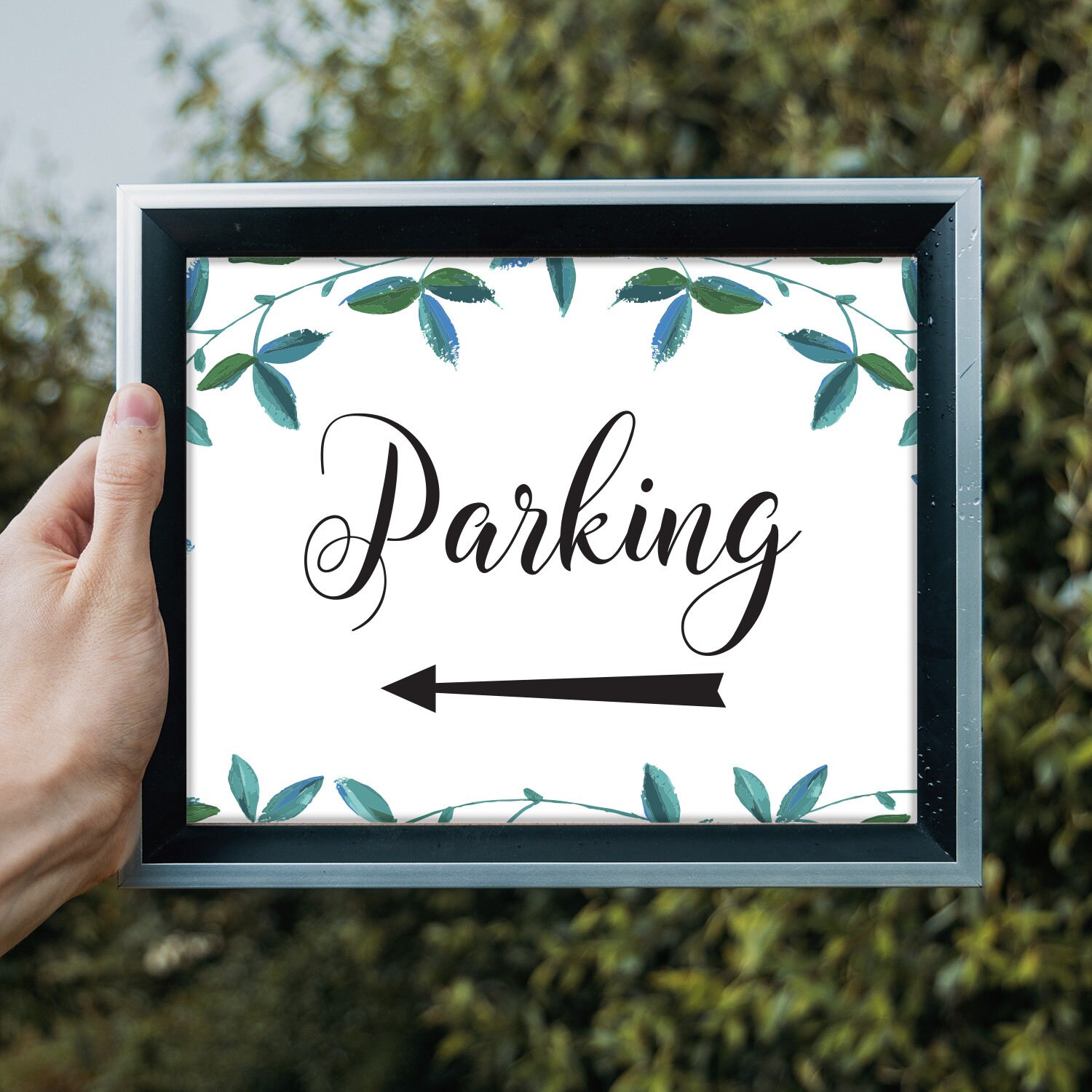 Parking Directions Sign. Wedding Car Park Arrows. Parking Lot Left ...