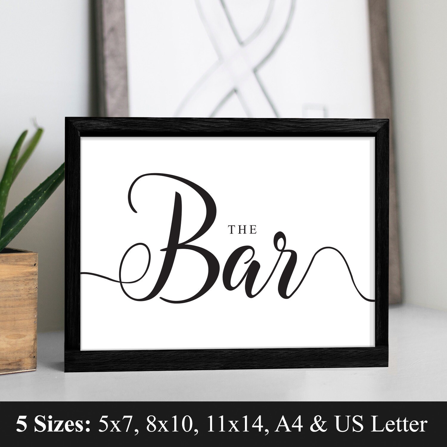 Wedding Bar Sign 'the Bar' Printable Download - Etsy