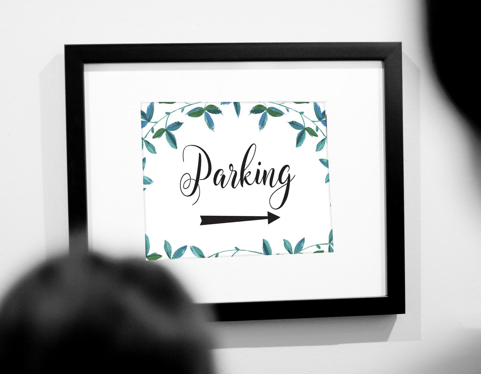 Parking Directions Sign. Wedding Car Park Arrows. Parking Lot Left ...