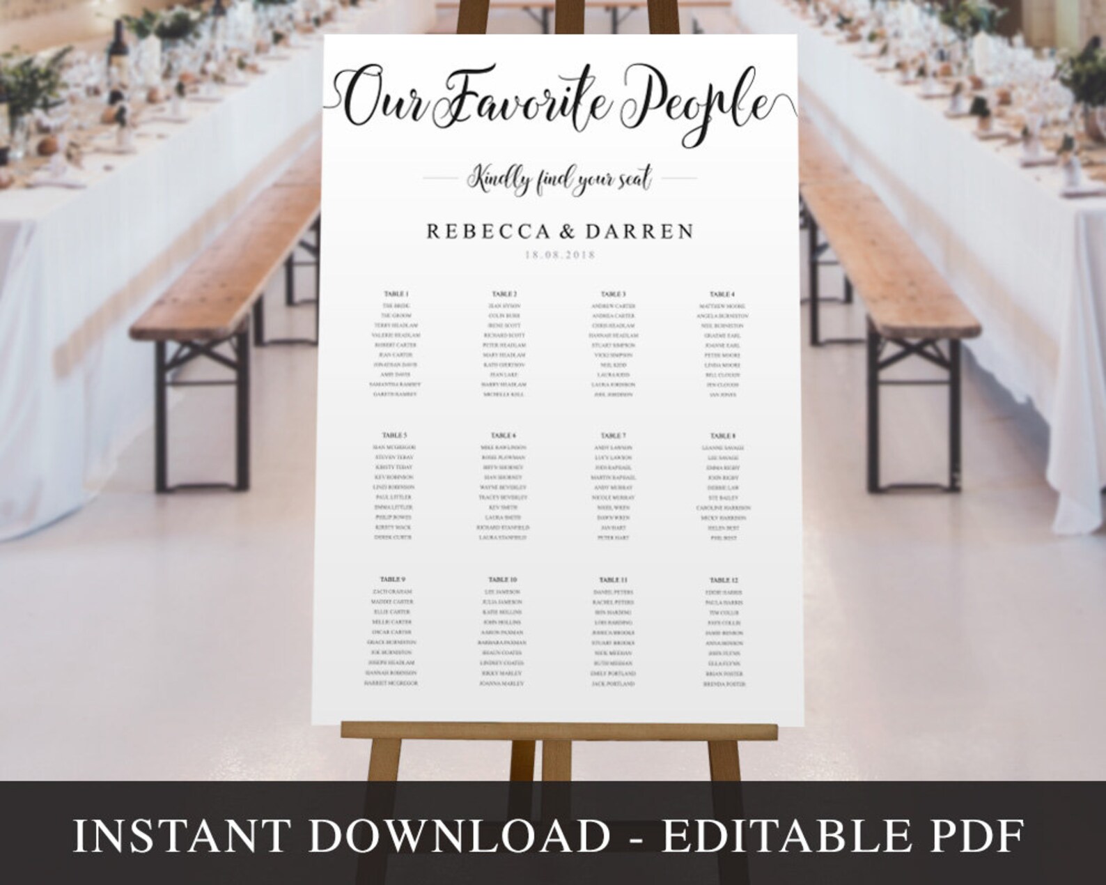 Wedding Welcome Sign Seating Chart Menu and Invitation - Etsy